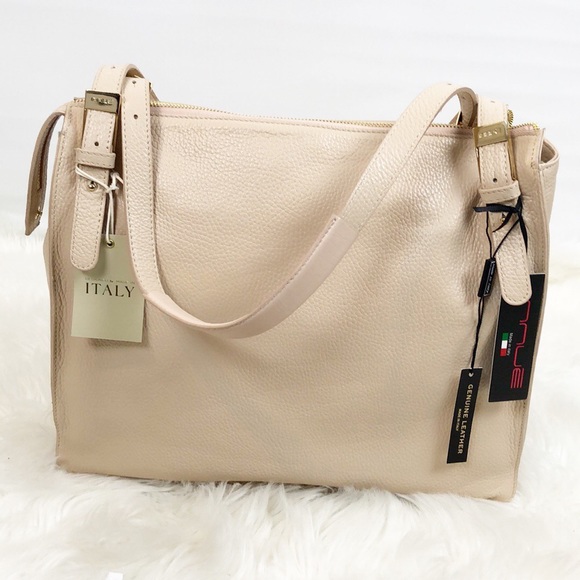 Innue | Bags | Innue Leather Bag Large Tote Shoulder Nude Cream | Poshmark